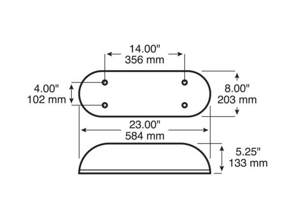 23" Revolving Halogen Mini Feu Bar, Ambre, Magnétique, Box - Arenco