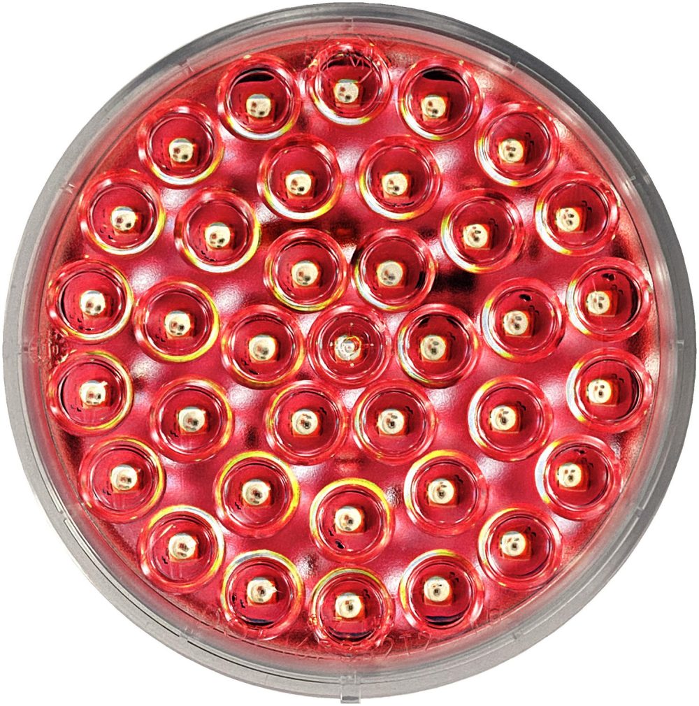 4" Rond Arrêt / Clignotant / Arrière Feu, Passe-fil, Transparent ...