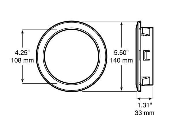 Snap-In Mounting Bracket For 4″ Round Lights, Fits 10-13 Gauge Steel ...