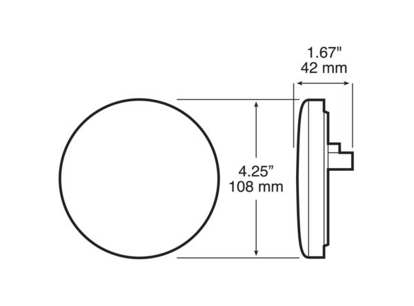 Simple Diode 4" Rond Back-Up Feu, Passe-fil, Multi-Volt, Poly Sac - Arenco