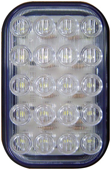 DEL Back-Up Feu, Rectangulaire, Vertical ECE, 12" Fils avec Fiche, 5.3 ...