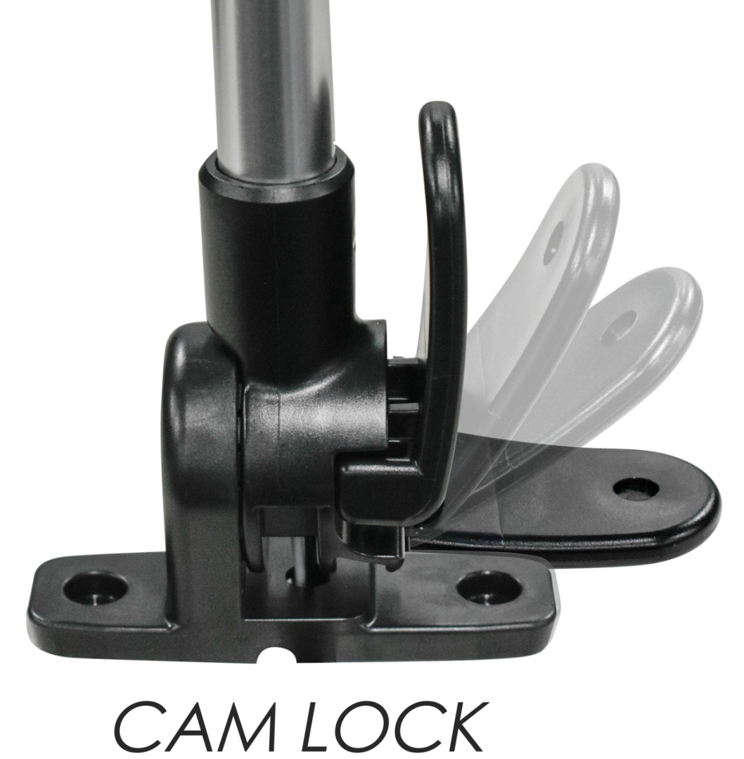 All Rond Pole Feu Vertical Cam Lock Base 12 in - Arenco