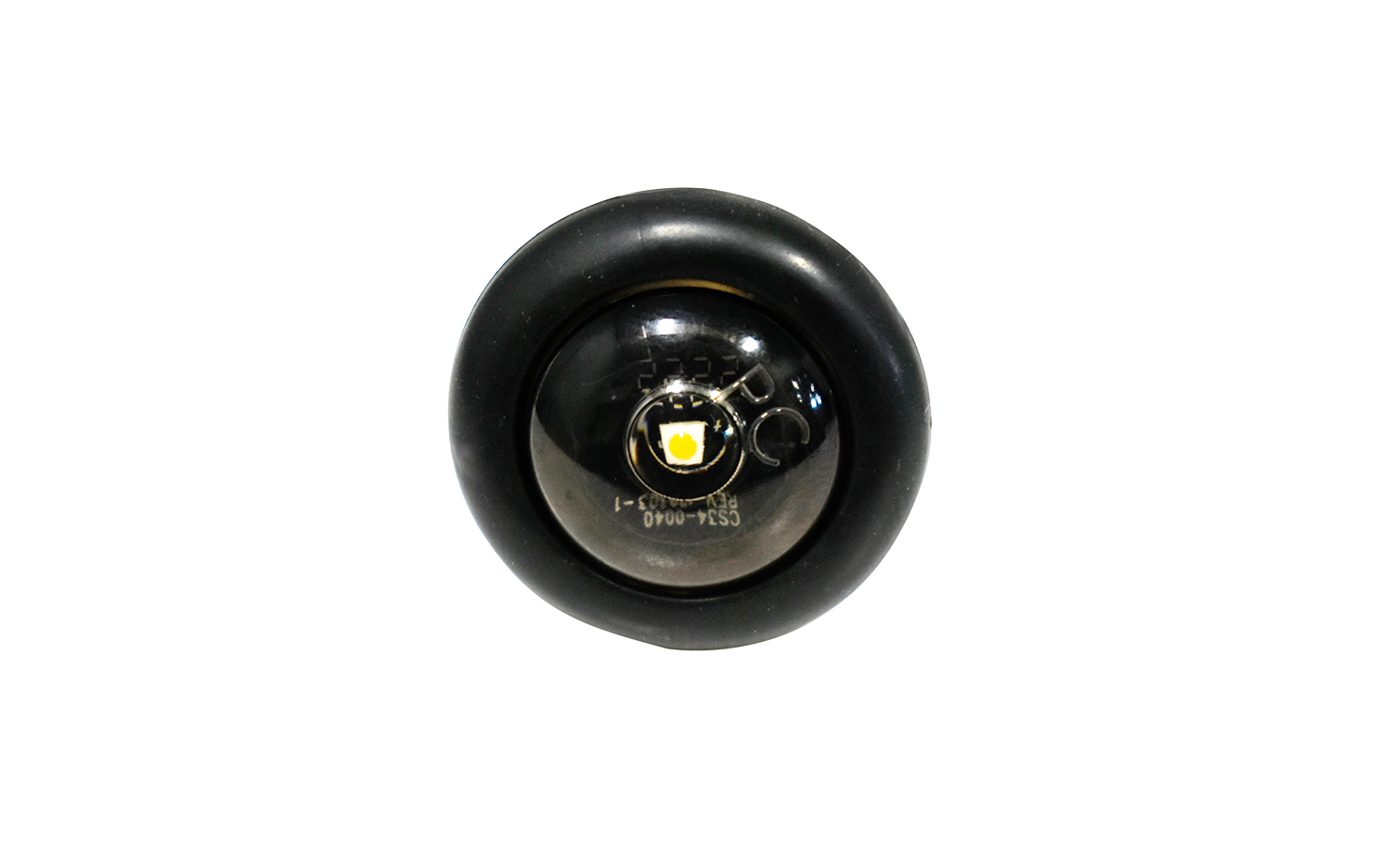 Red Mini PC Red Lens Black Positive Wire w .156" Barrels 8.5" wire - Arenco